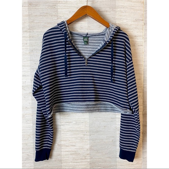 wild fable | Sweaters | Target Wild Fable Navy Striped Cropped Hoodie ...